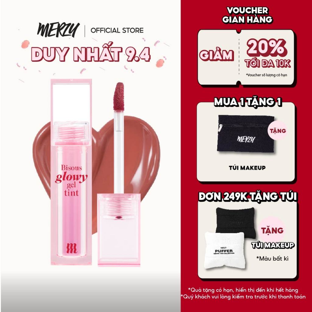Son Bóng Pha Lê Căng Mọng, Bền Màu Merzy Bisous Glowy Gel Tint 4g - Phụ ...